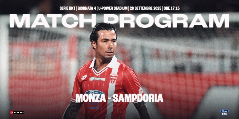 MONZA - SAMPDORIA: Match Program - Associazione Calcio Monza S.p.A.